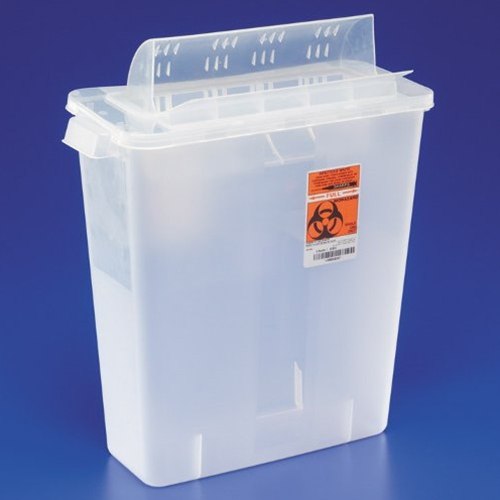 SharpSafety In-Room Sharps Disposal Container with Always-Open Lid at ...